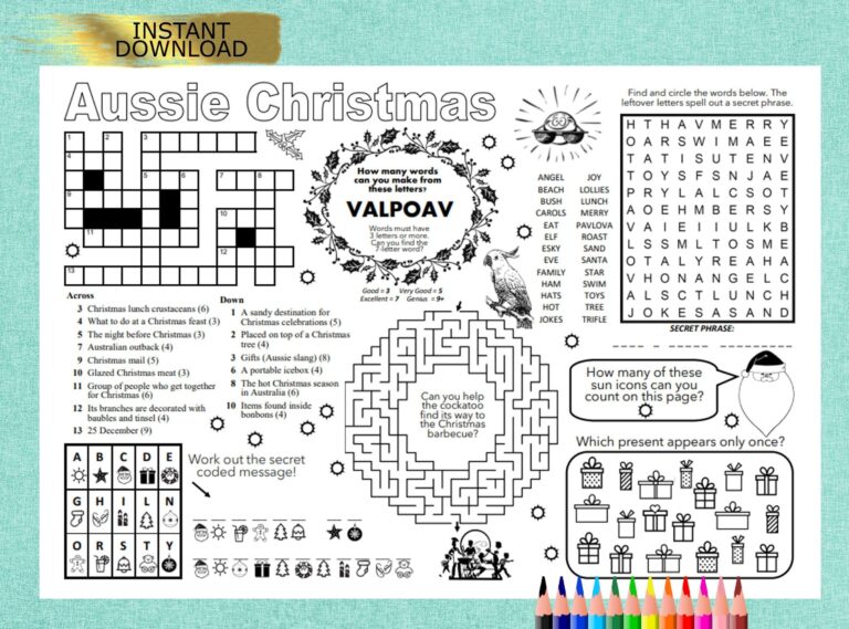 Free Aussie Crossword Puzzles For Seniors - Free Printable Crosswords
