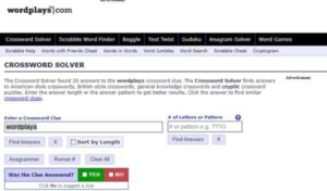 Wordsplay.Com Crossword Solver - Free Printable Crosswords
