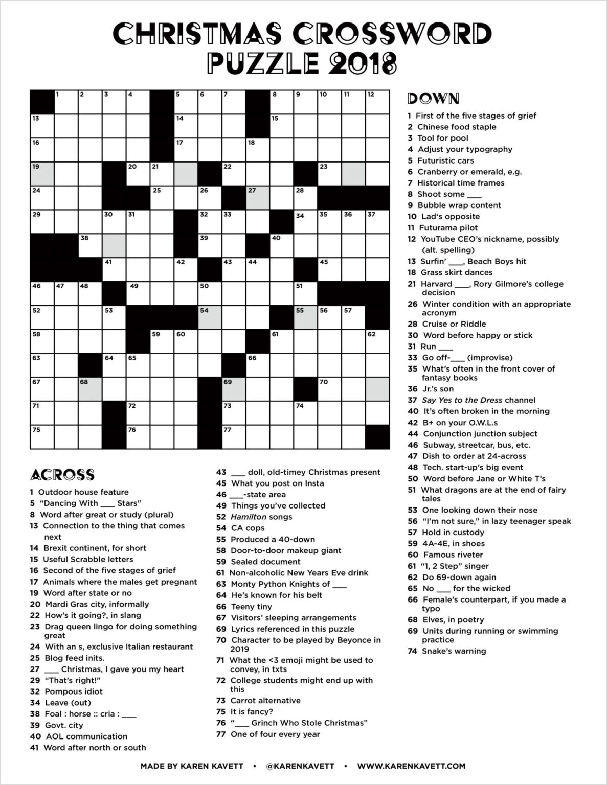 Crossword Puzzles For Adults - Free Printable Crosswords