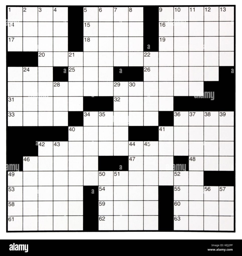 Number Crossword Puzzle - Free Printable Crosswords