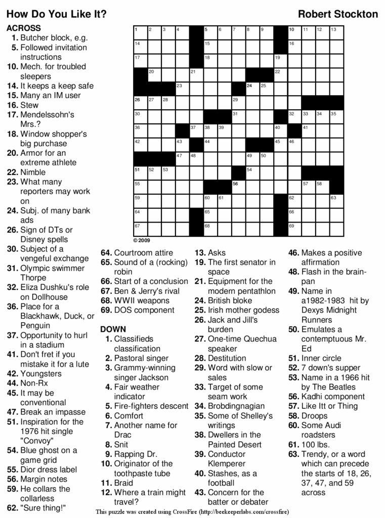 Make A Crossword Puzzle Printable - Free Printable Crosswords