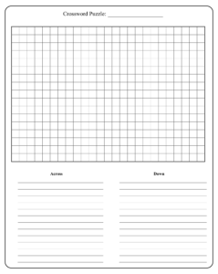 Editable Blank Crossword Puzzle Template - Free Printable Crosswords