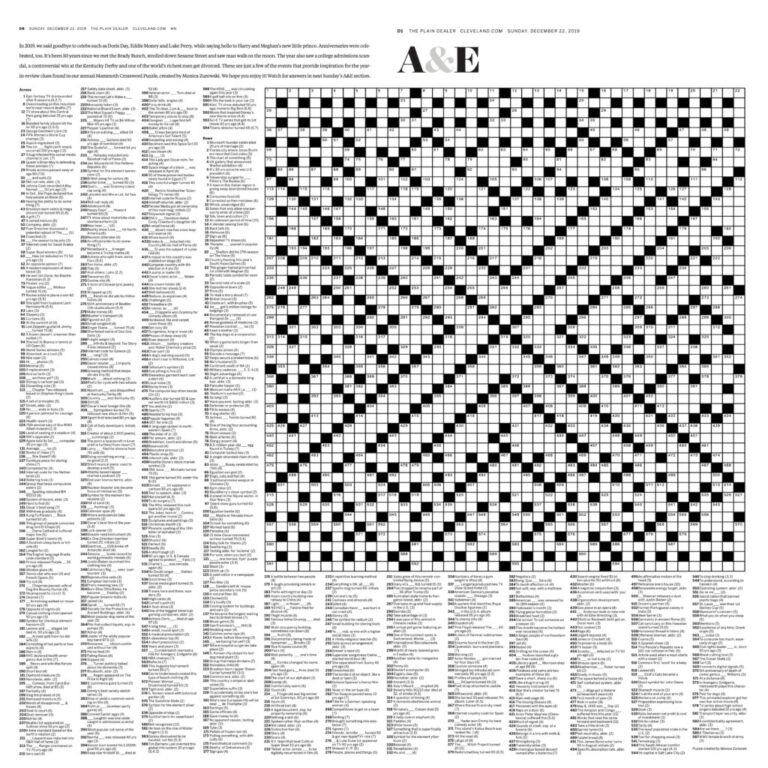 Giant Crossword Puzzles To Print - Free Printable Crosswords