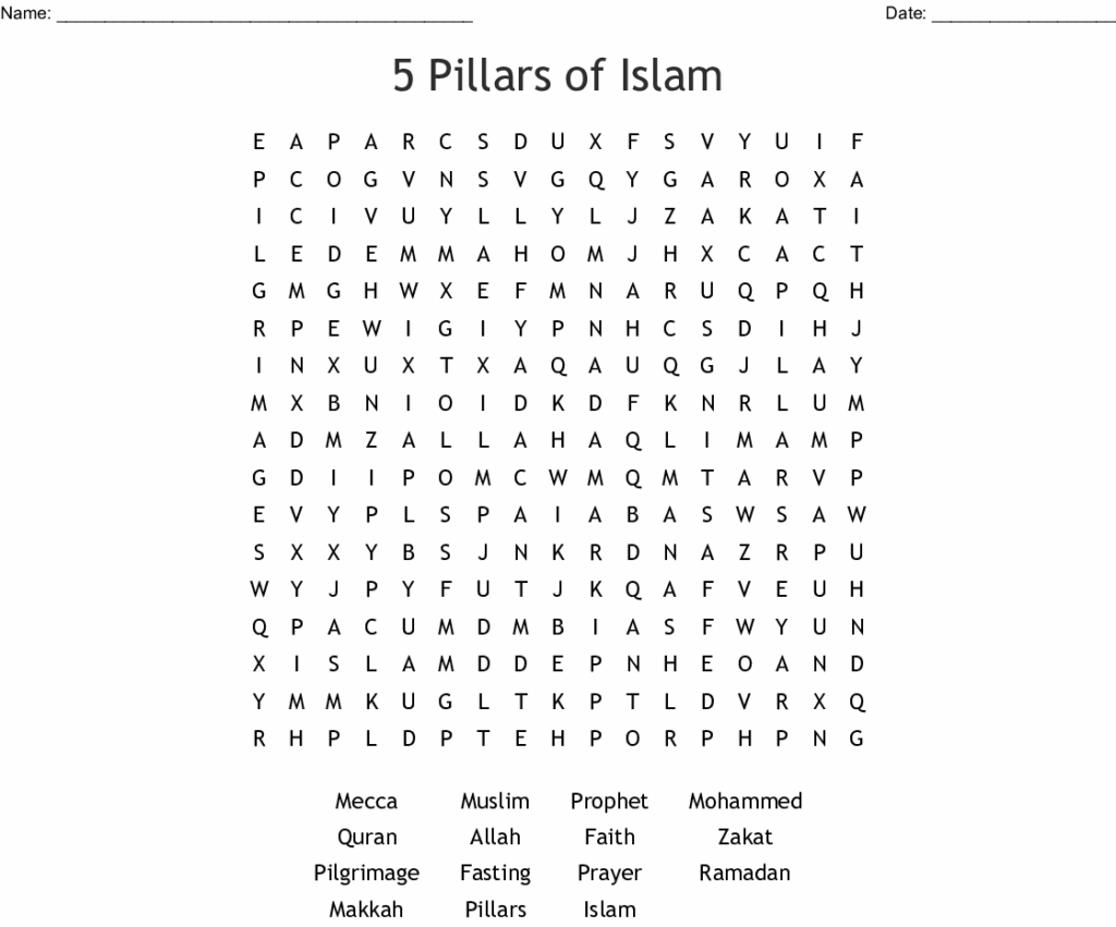 Islamic Crossword Puzzles Printable - Free Printable Crosswords