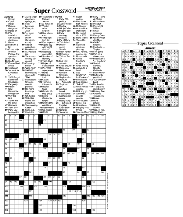 King Features Crossword Printable - Free Printable Crosswords