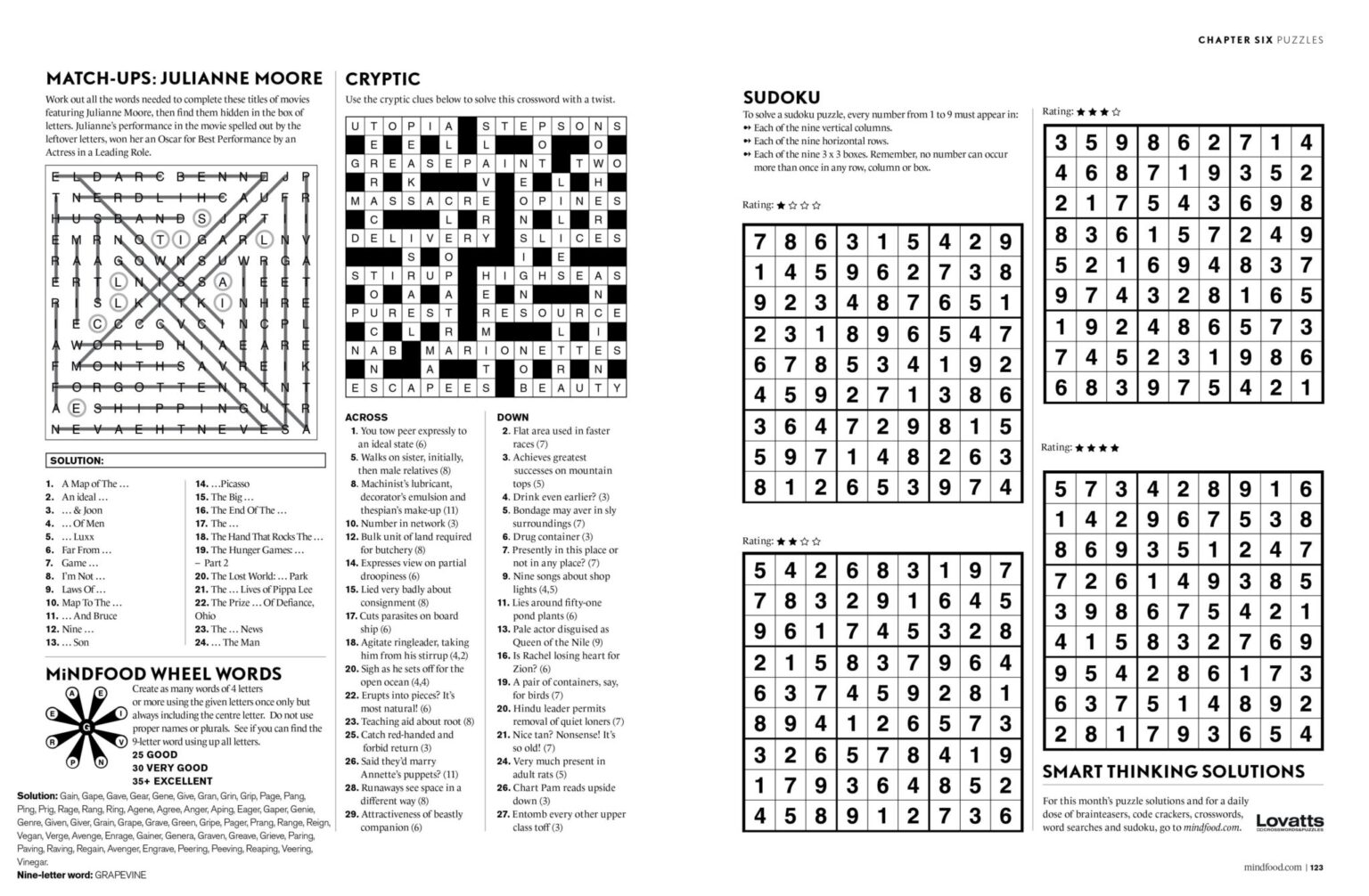 Lovatts Daily Quiz - Free Printable Crosswords