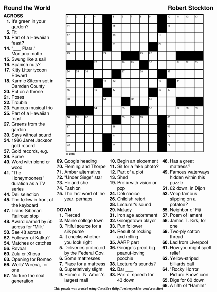 Custom Crossword Puzzles Printable - Free Printable Crosswords