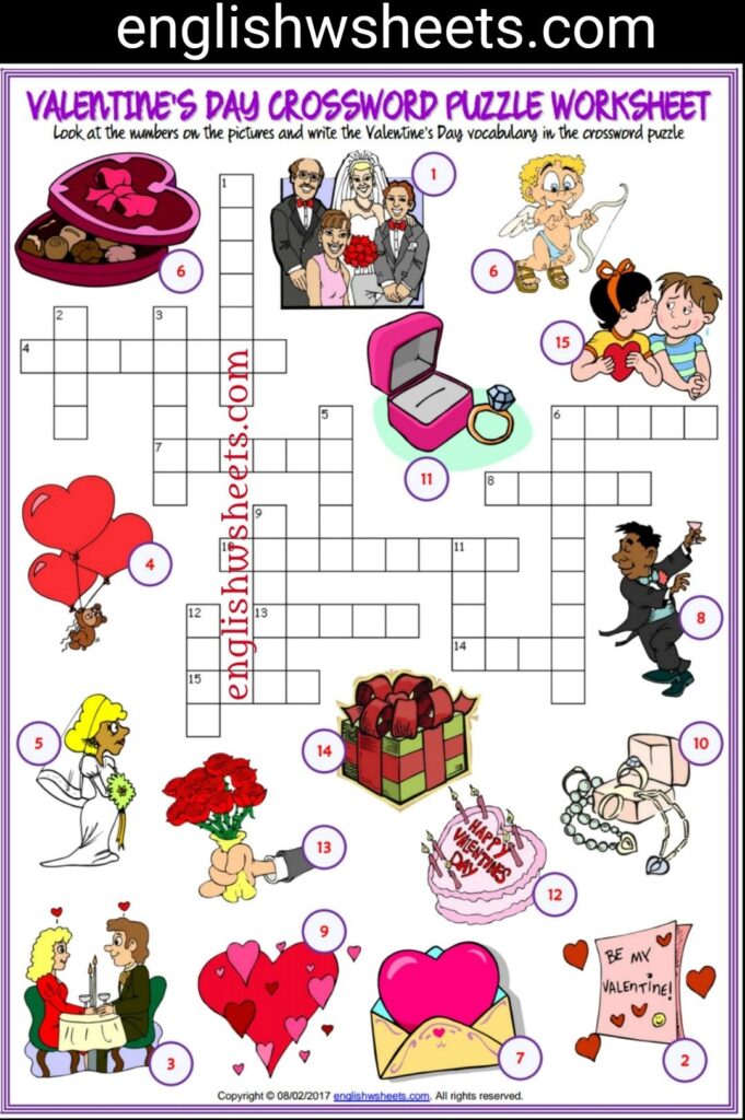 Valentine’s Day Crossword Puzzle Printable - Free Printable Crosswords