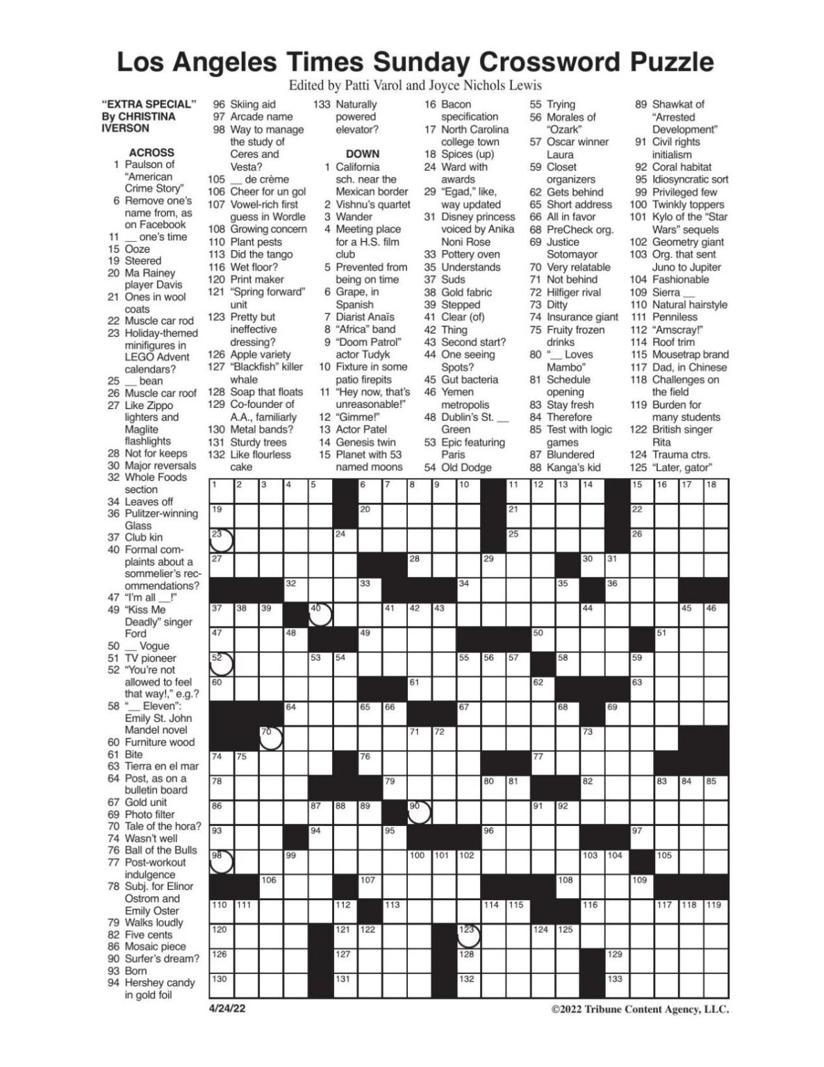 Sunday Crosswords Printable - Free Printable Crosswords