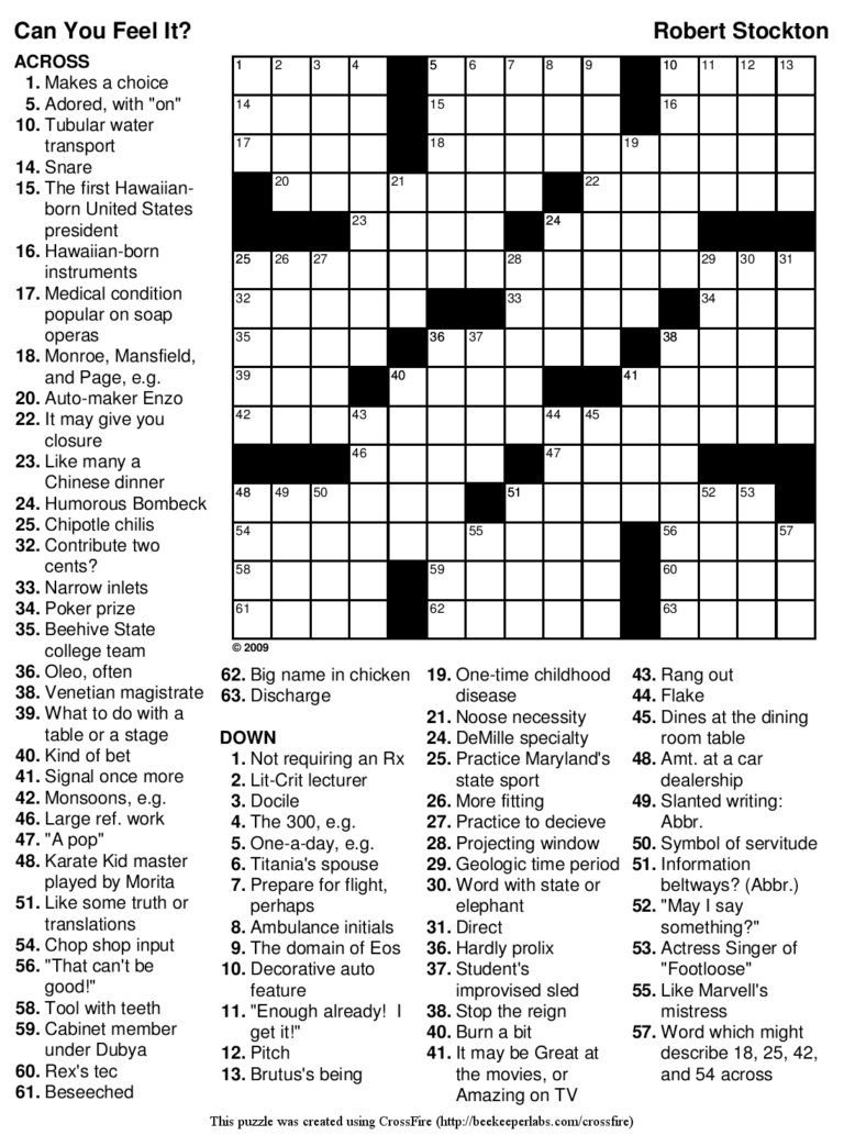 Free Guardian Crossword Puzzles Printable - Free Printable Crosswords