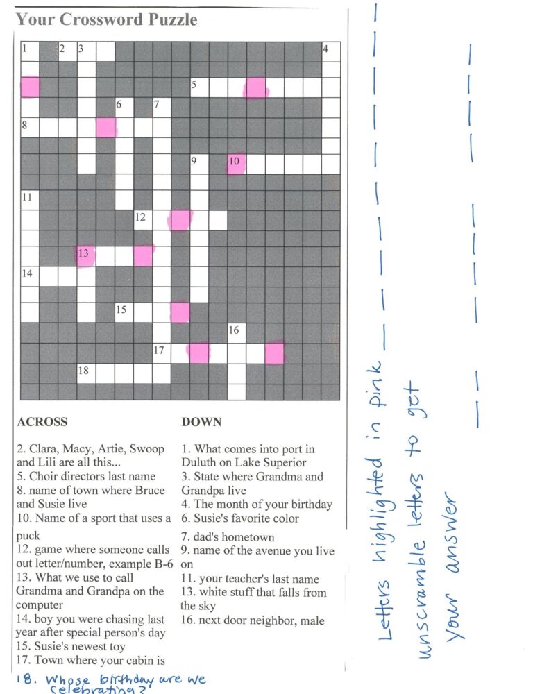 Create Your Own Crossword Printable - Free Printable Crosswords
